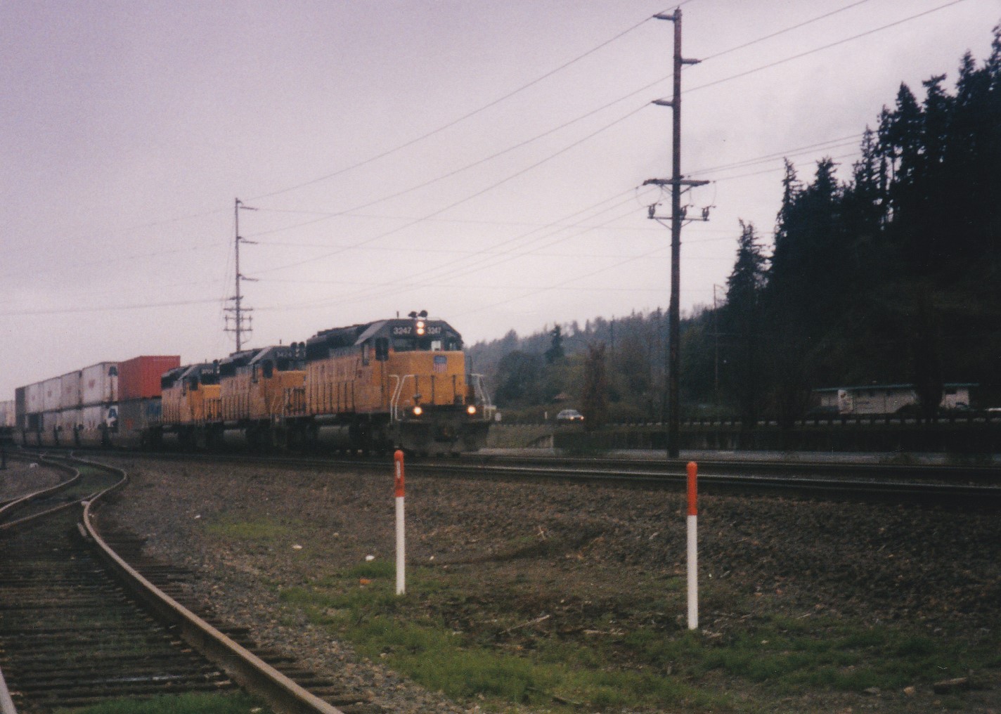 TrainPages: Railfanning in Kalama, Washington, in March, 1997