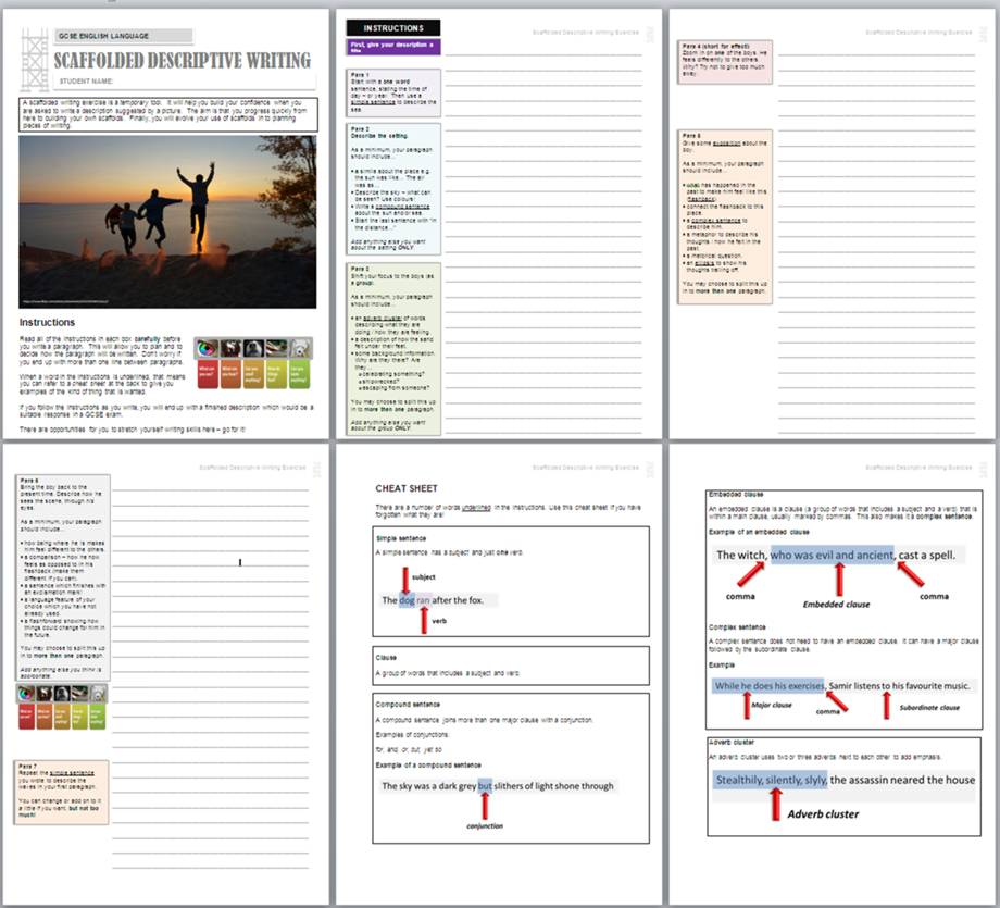 Descriptive Writing Examples Gcse