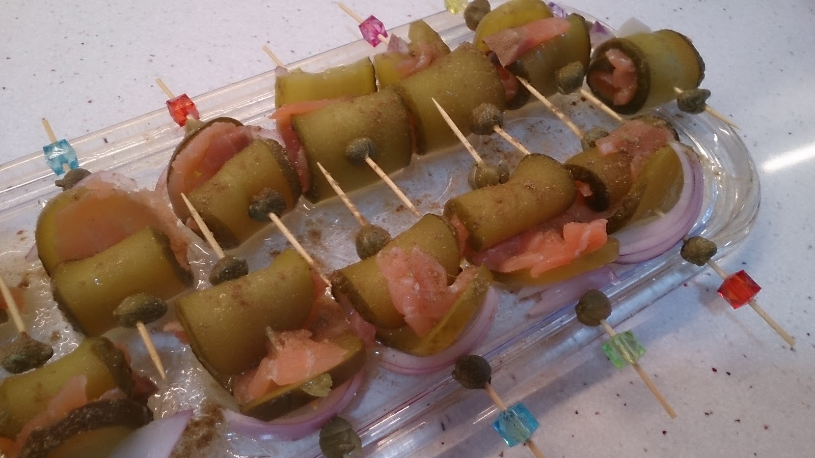 Fácil y Sano : Pincho de Salmon Marinado