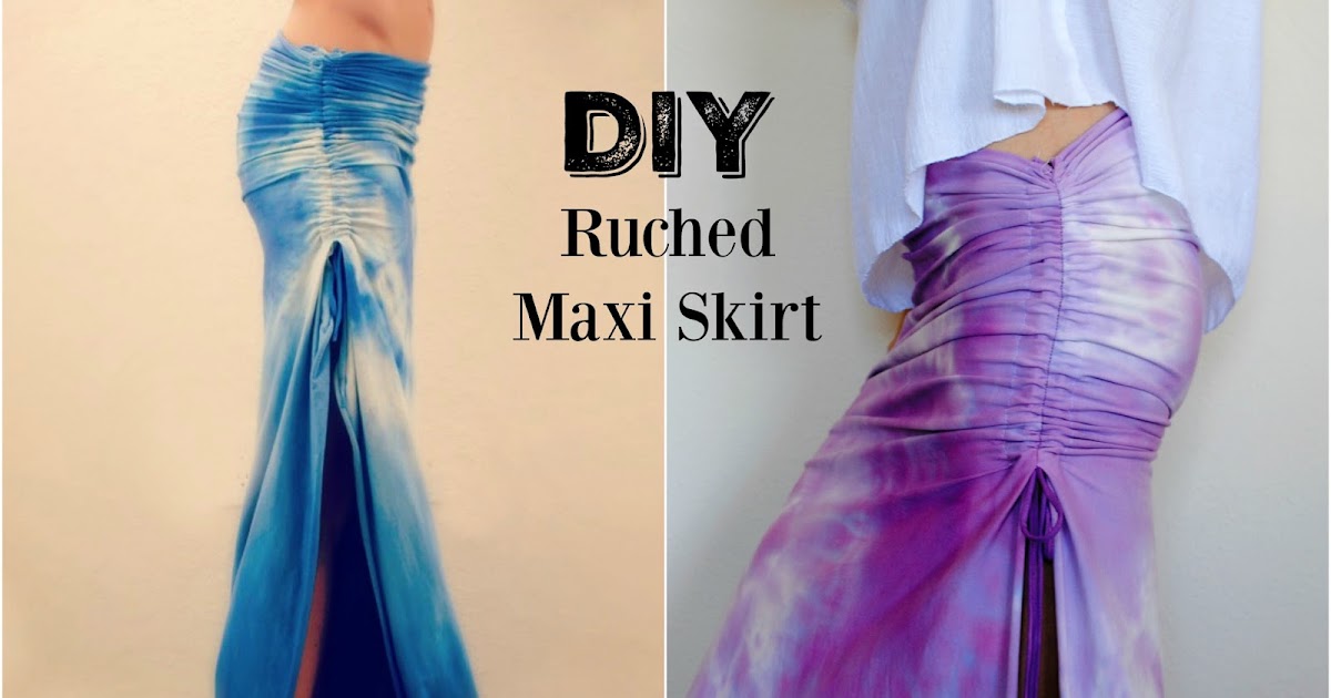 Trash To Couture: DIY ruched maxi skirt.