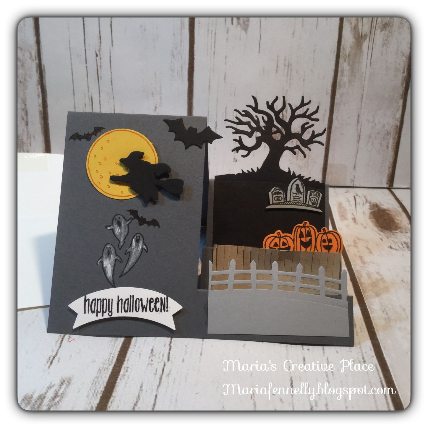Maria's Creative Place: Halloween Stampin Up Spooky Fun Step Card