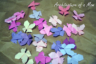 Architecture of a Mom: Origami Butterfly Art