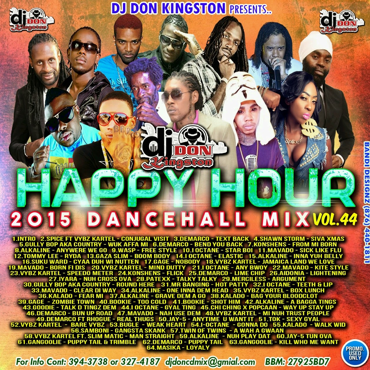 DJ DON - HAPPY HOUR 2015 DANCEHALL MIX VOL 44 | REGGAETAPESHOP