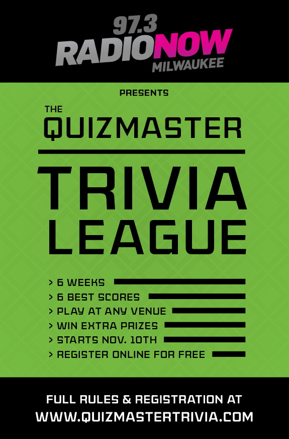 The Quizmaster Trivia League starts Nov. 10th!! Register your team for ...
