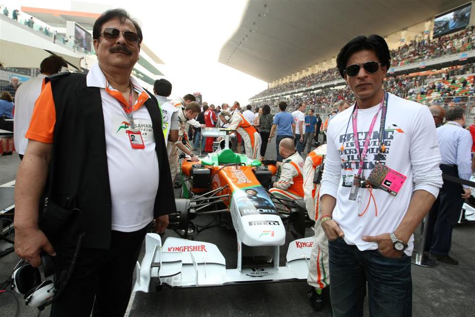 Bollywood star Shah Rukh Khan at F1 Indian Grand Prix