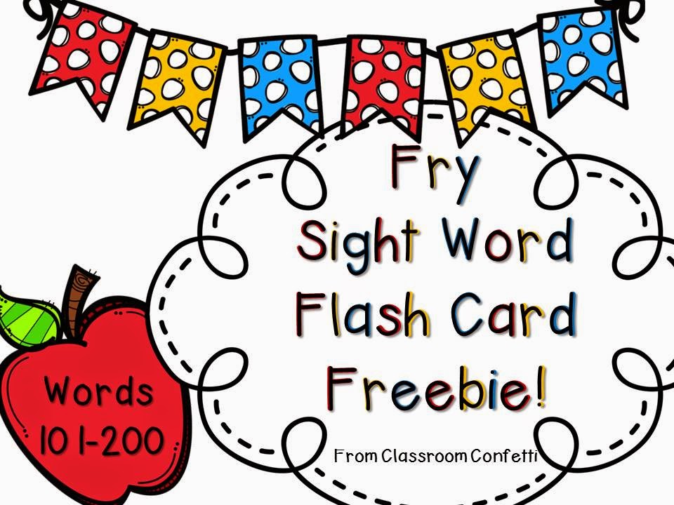 Sight Words and a Freebie! - Classroom Confetti