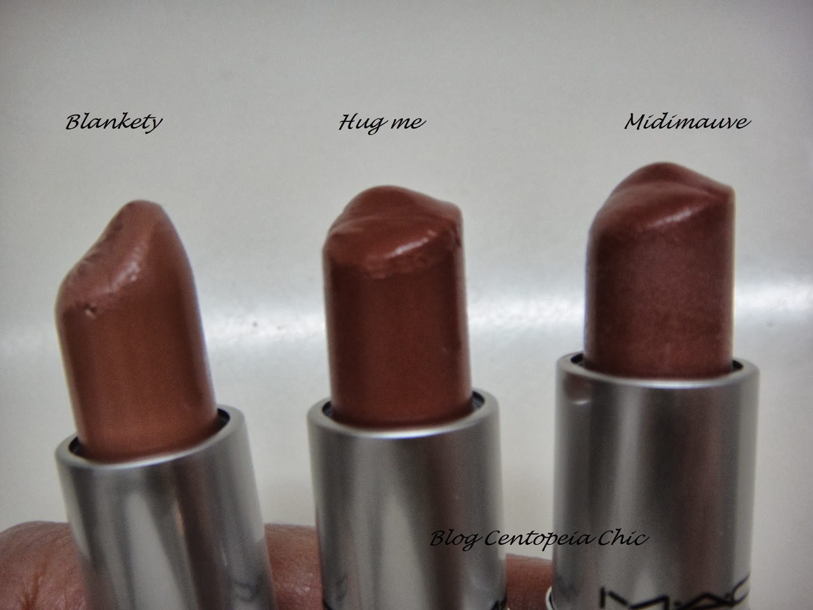 Centopéia Chic: Batons Mac - Blankety, Hug Me e Midimauve