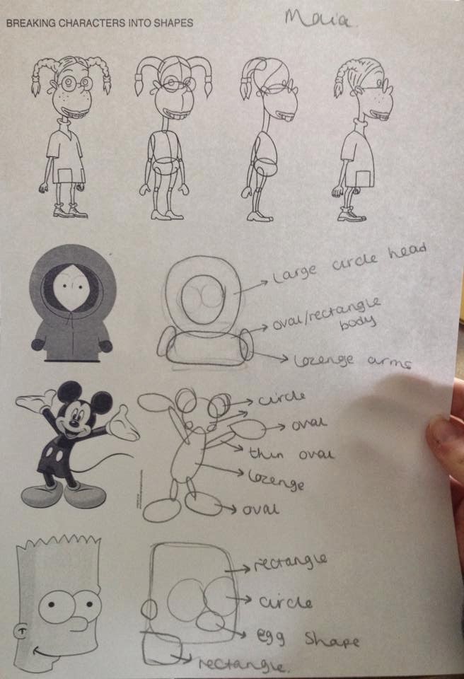 Maia's Animation : P2. Breaking Characters into Shapes