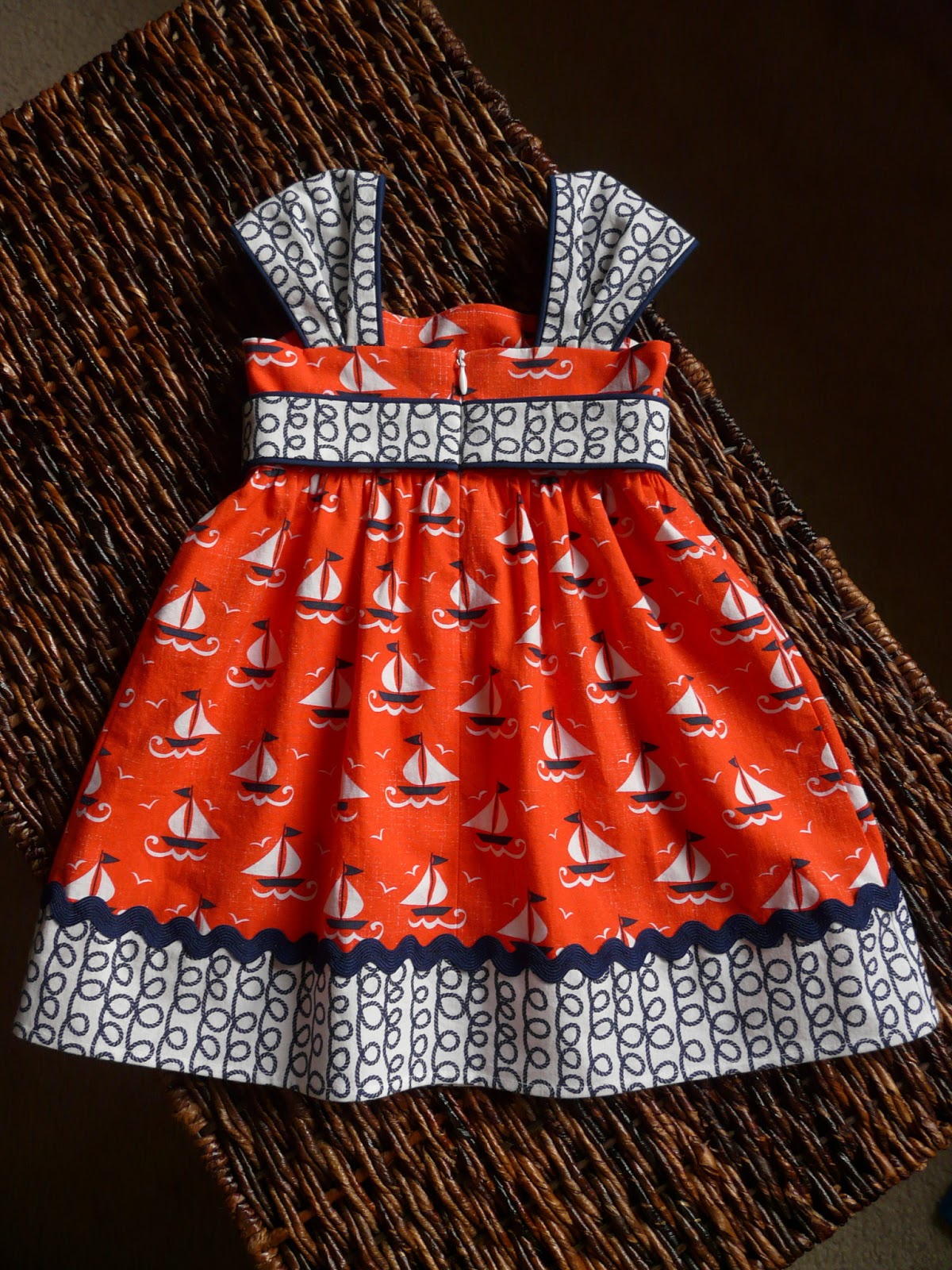 Amanda's Adventures in Sewing: NL 6219 - Orange & navy toddler sailboat ...