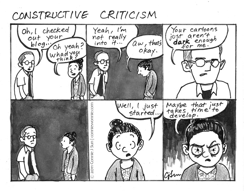 cartoonconnie comics blog: Constructive Criticism