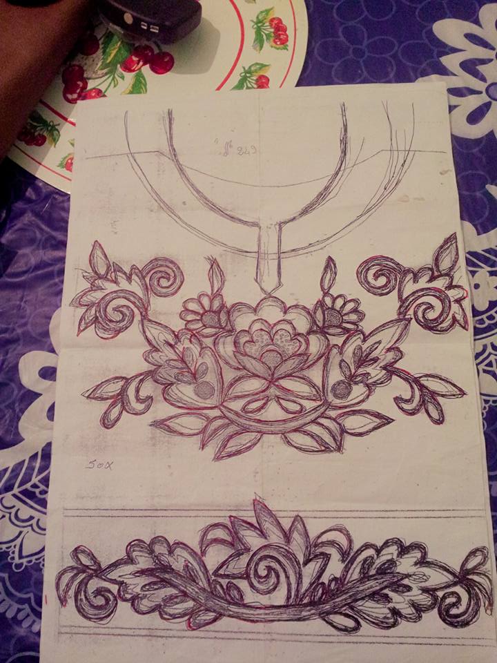 رشمات الطرز الرباطي فالصدر القفطان rachmat tarz rbati