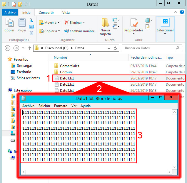 Pantallazos.es: Windows CMD: Duplicar archivos usando el comando COPY.
