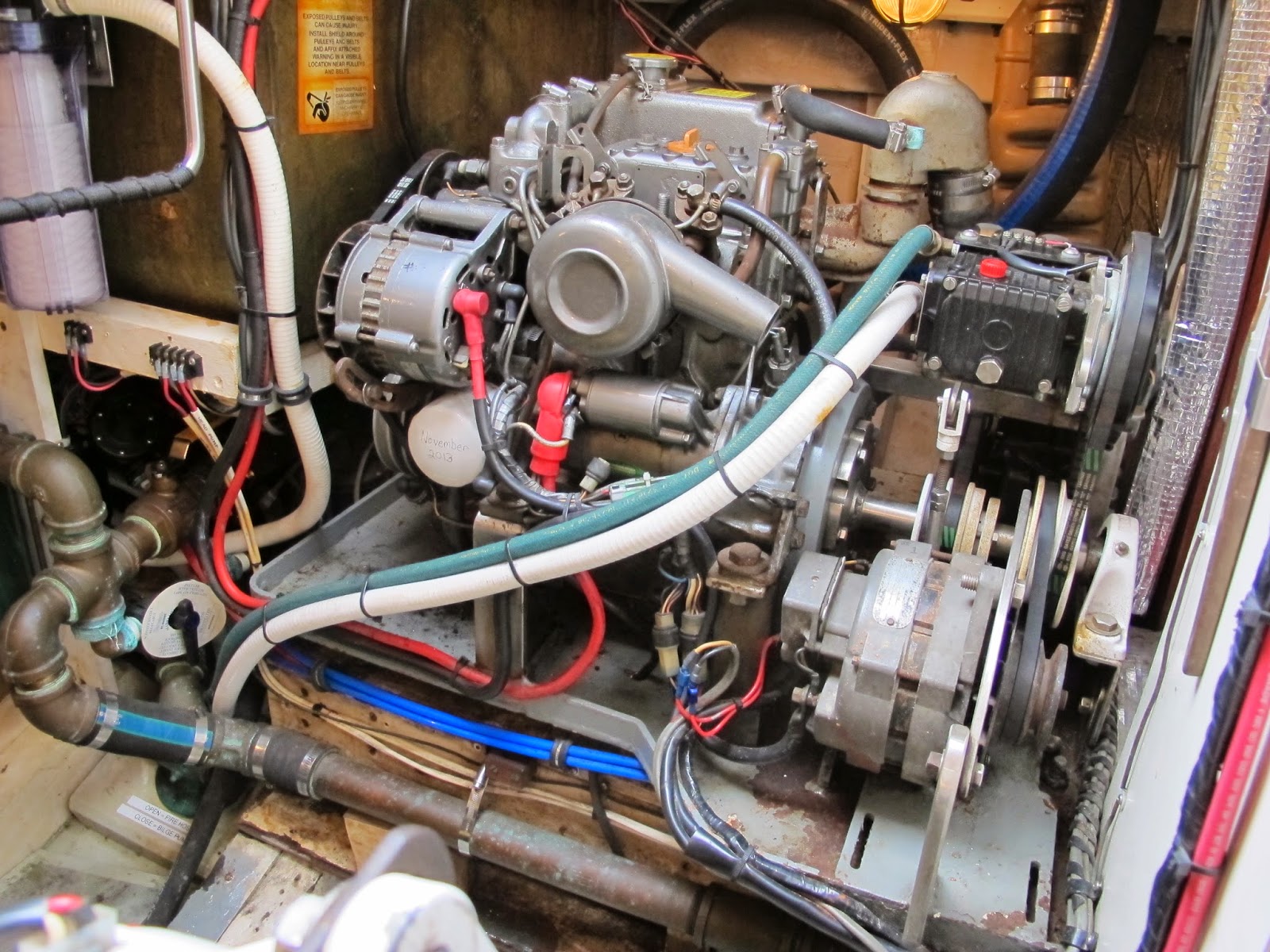 MAYAN - The chronicles of our schooner: Auxiliary engine maintenance ...