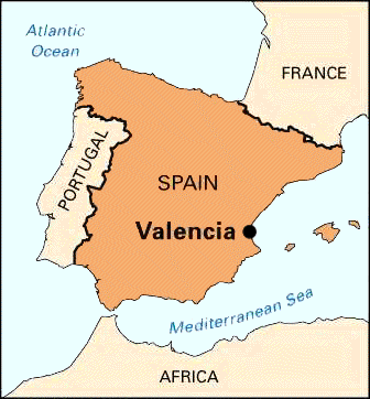 Valencia Tourism Map Area | Map of Spain Tourism Region and Topography