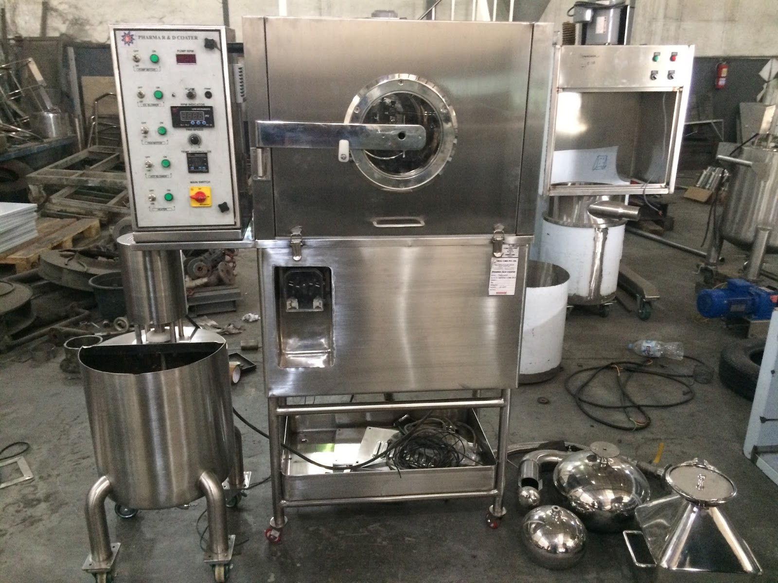 MESIN INDUSTRI FARMASI: MESIN COATING FILM SKALA LABORATORIUM FARMASI