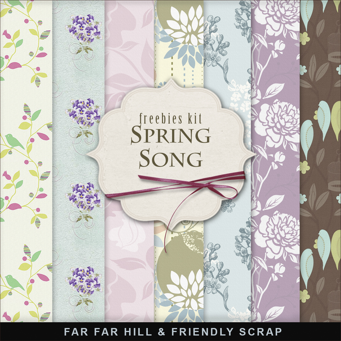Freebies Spring Backgrounds Kit:Far Far Hill - Free database of digital ...