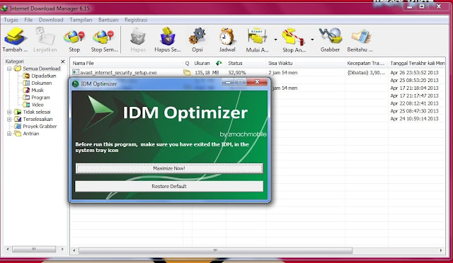 cara mempercepat download dengan IDM - GeekTech