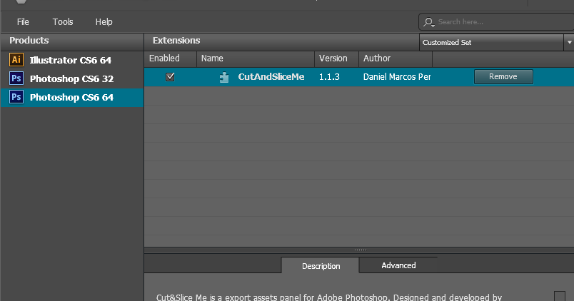 Adobe extension and Cut and Slice