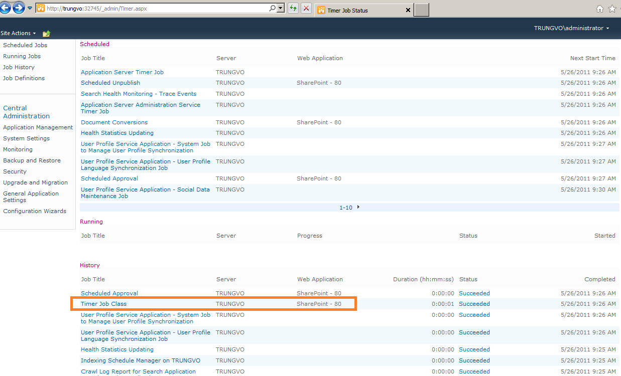 My SharePoint....: How to make a Timer Job Feature for SharePoint 2010