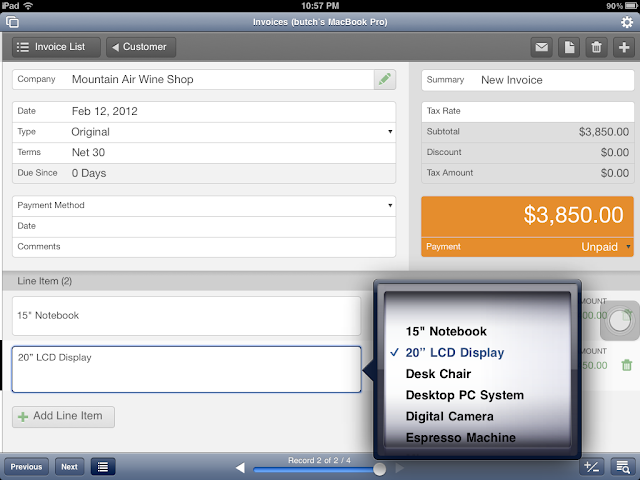 The Mac Office: Estimates and Invoices: FileMaker Pro 12 Starter Solution