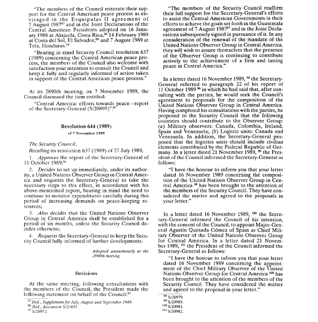 United Nations Observer Group in Central America ONUCA