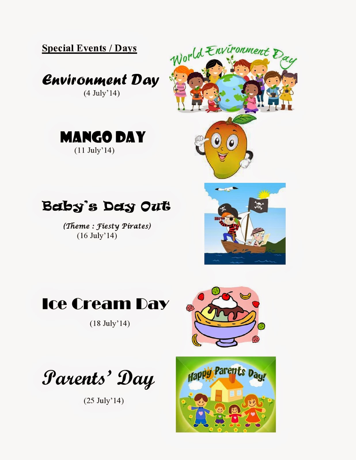 GOENKA NURSERY Syllabus For The Month Of July 14 GOENKA NURSERY Syllabus For The Month Of July 14
