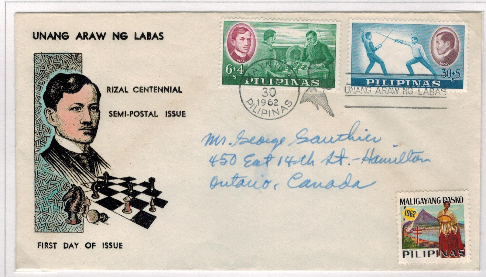 Philippine Republic Stamps : 1962 Rizal Centennial Semi-Postal Stamps