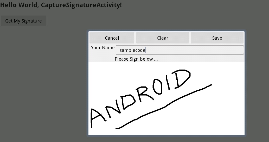 Programmers Sample Guide Android Capture Signature Using Canvas And Save In Png Format