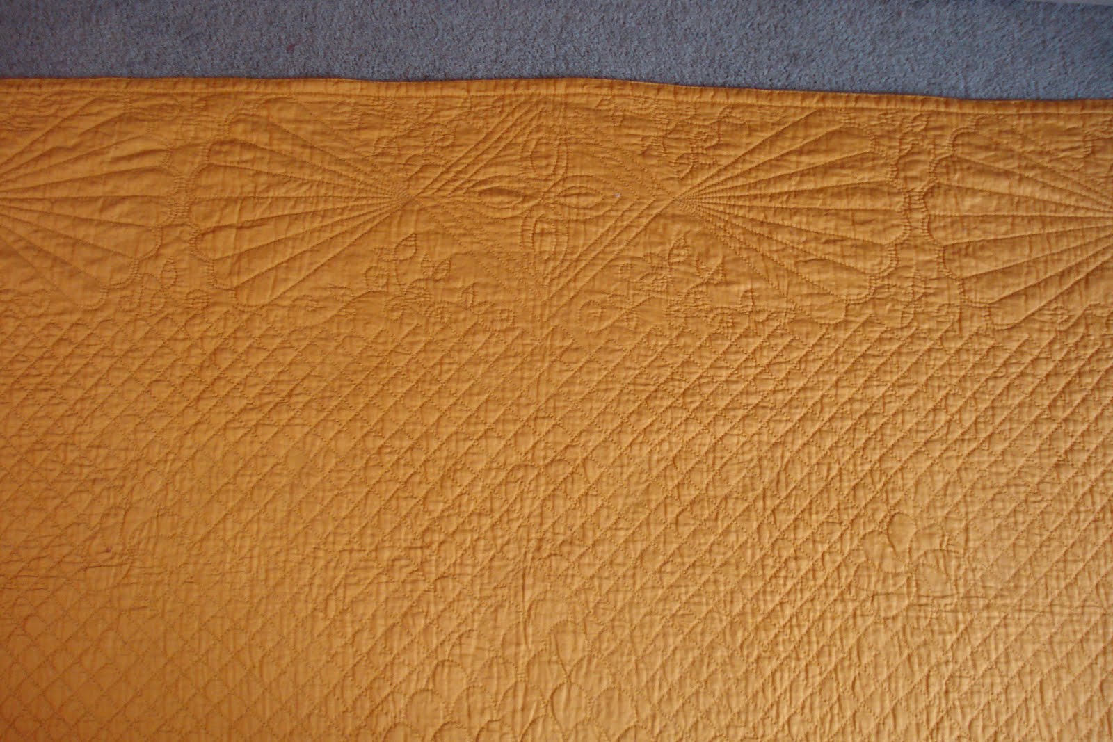 Welsh Quilts: Green and Yellow Quilt from Ashbourne, Derbyshire