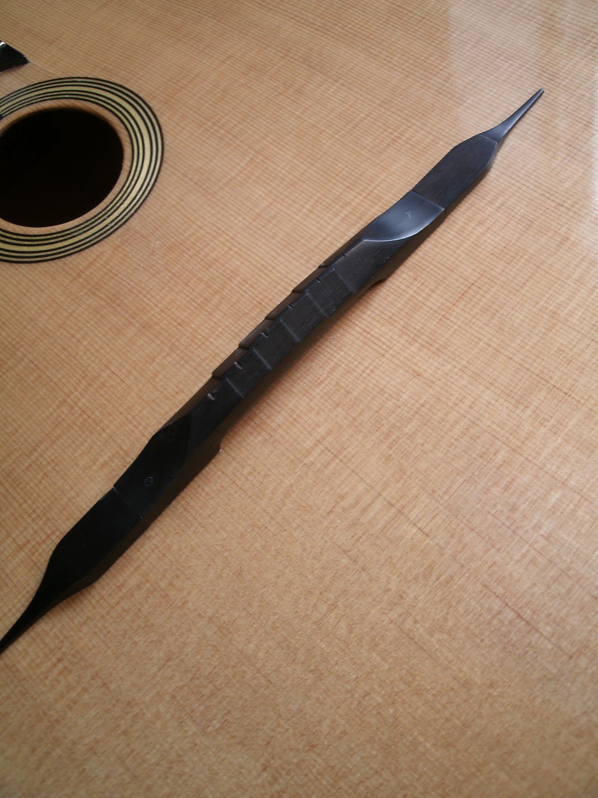 TheNathanielJames: Shimming a Gypsy Guitar's Bridge