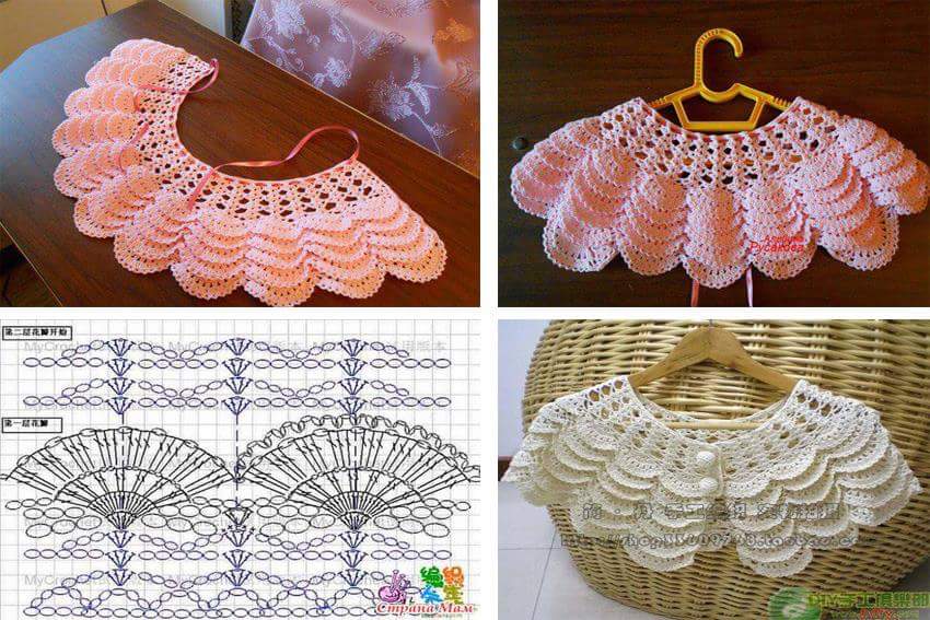 Diseños cuellos a crochet | Patrones crochet