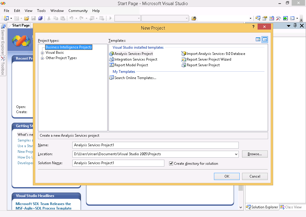SSRS: Installing Business Intelligence SQL Server 2005