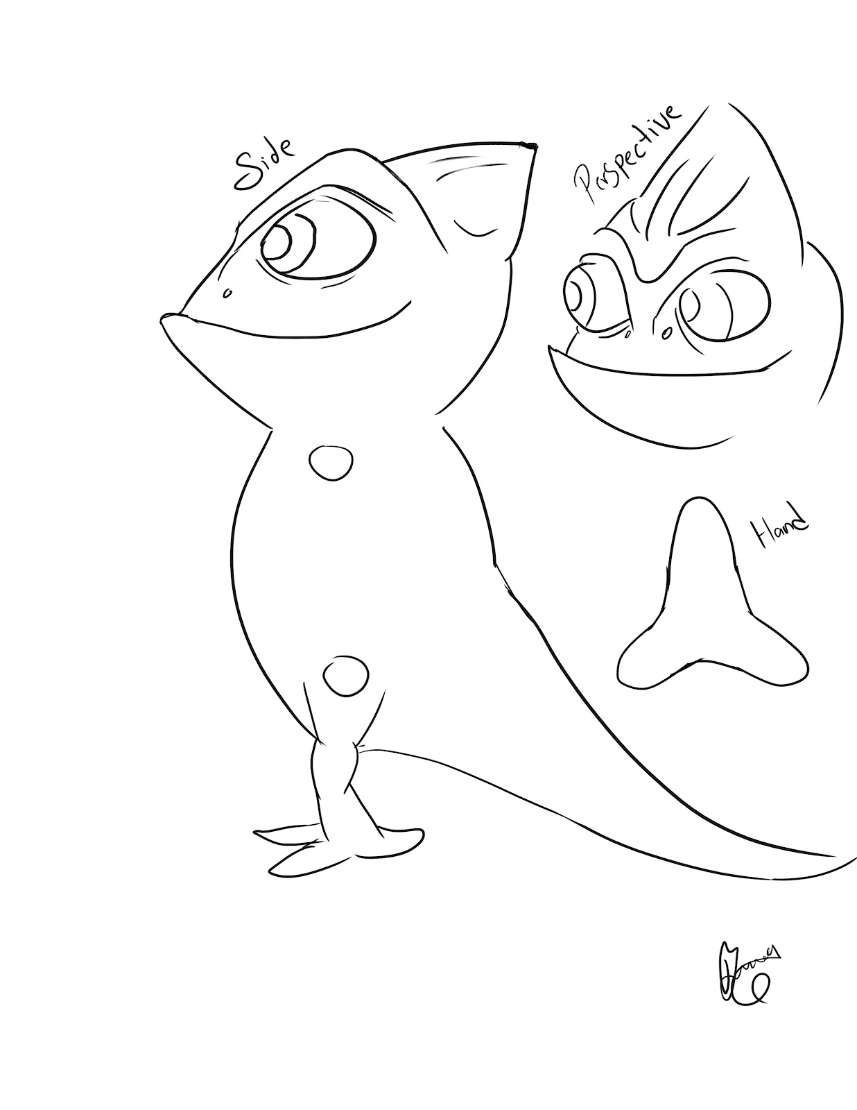 Diana Bray Art: Pascal Model Sheet (Tangled)