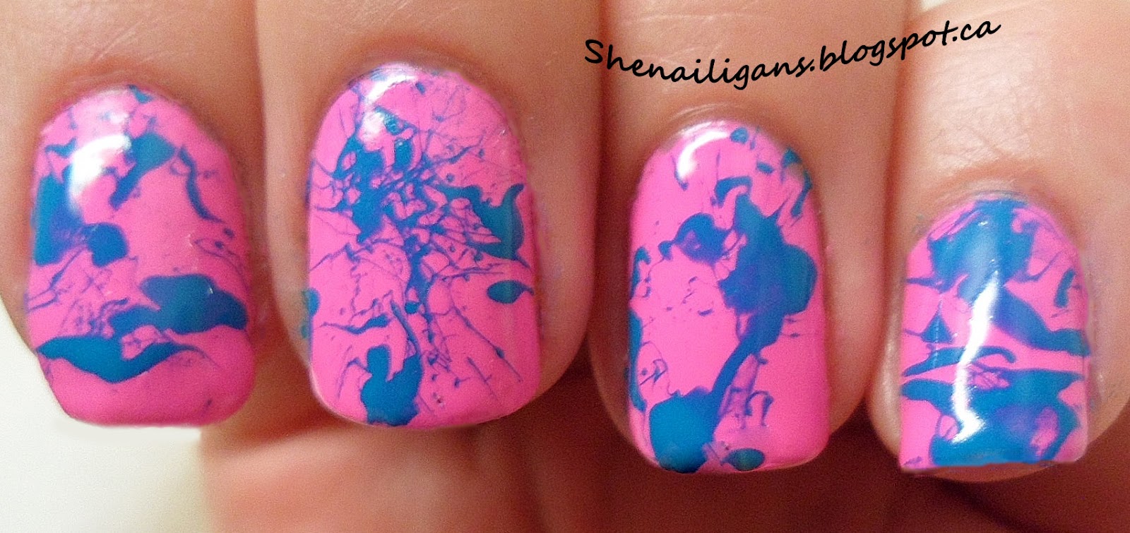 Shenailigans : Neon Splatter Manicure!