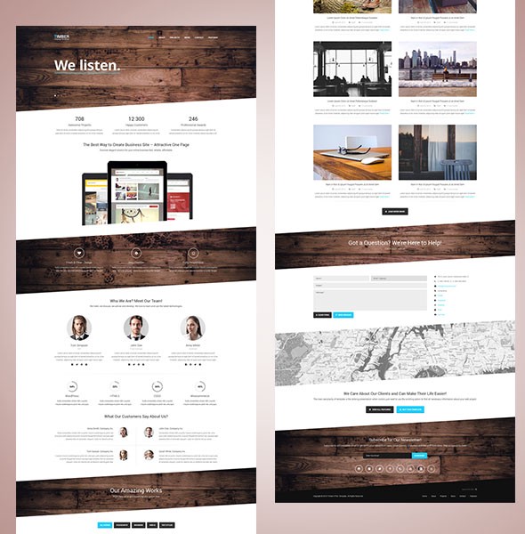 Timber - Free One Page Bootstrap Template - Template Forest Timber - Free One Page Bootstrap Template - Template Forest
