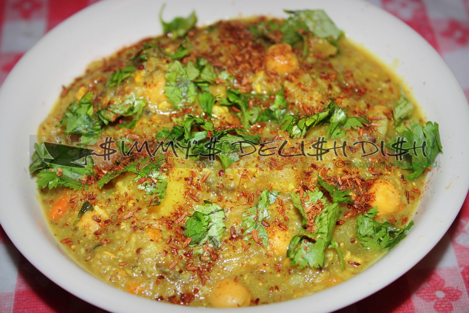 BESARA(MIXED VEGETABLE CURRY WITH BLACK MUSTARD SEEDS)
