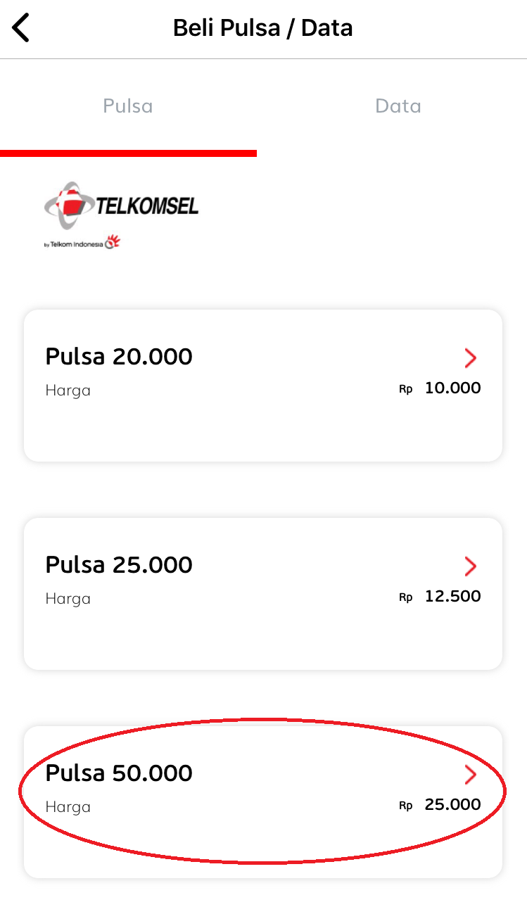 Woupss : PROMO Diskon Pulsa 50% - Max 25K dengan Link Aja