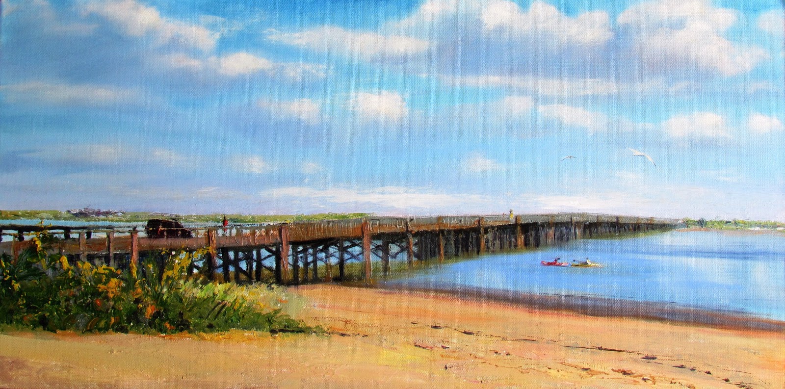MAUREEN VEZINA OIL PAINTER: Back to Powder Point Bridge