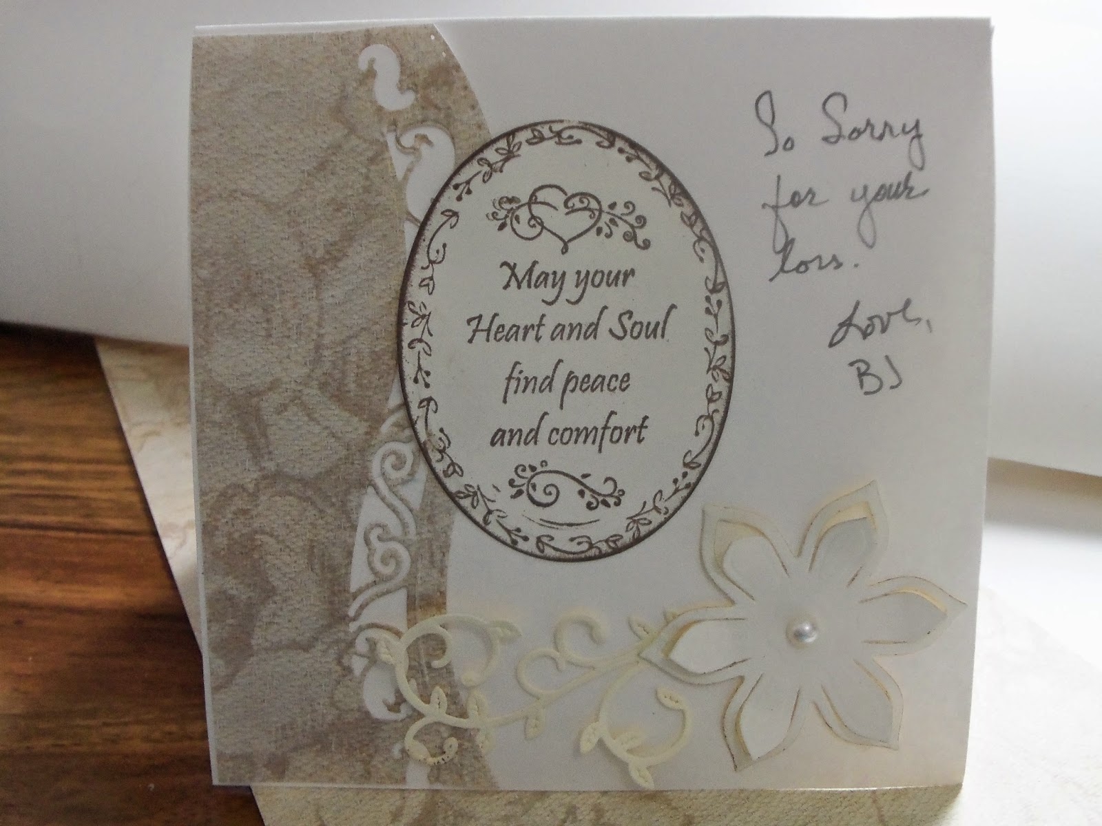 Designed With Bling In Mind: Sympathy card for a neighbor