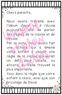 Une prof et plein d'idées: David va à l'école