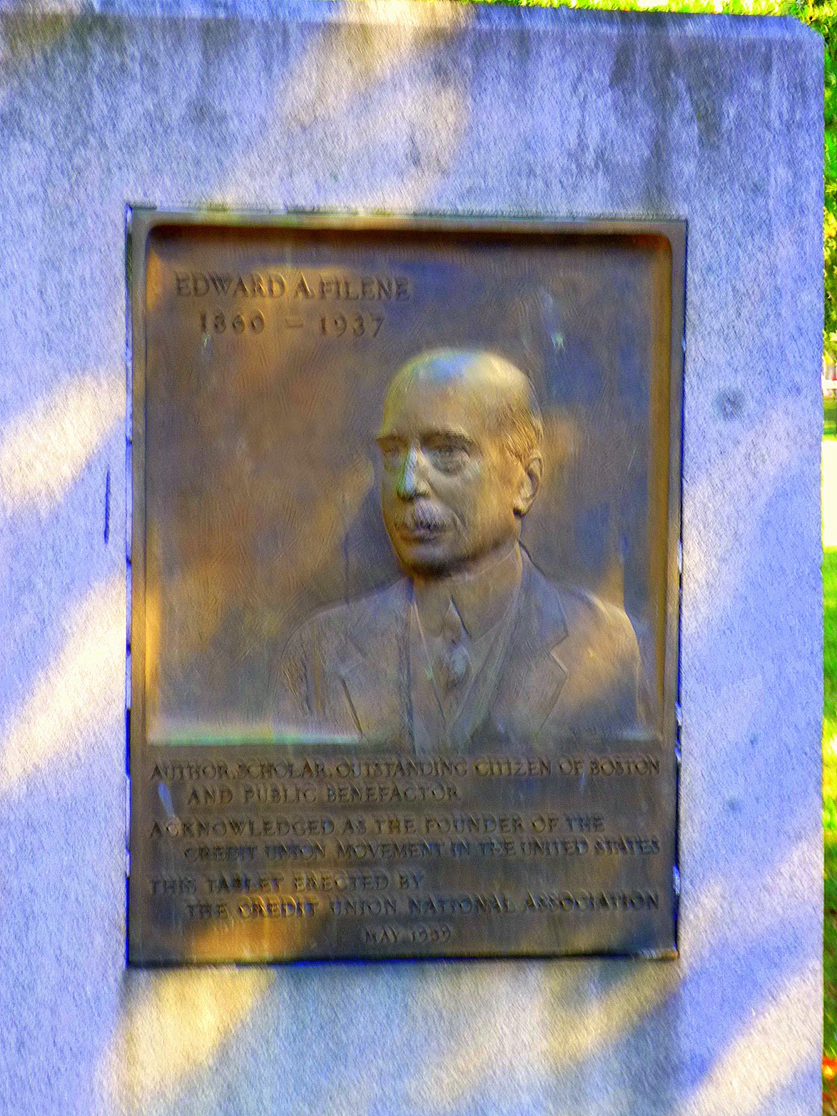 Photo-ops: Historic Person: Edward A. Filene Plaque - Boston, MA