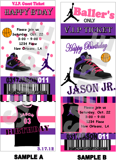 Solutions...Event Design by Kelly: Air Jordan Inspired Birthday Invitations