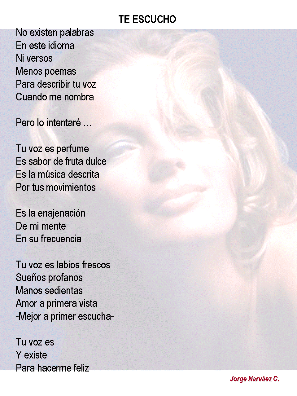 CUENTOS URBANOS Y OTROS POEMAS: TE ESCUCHO