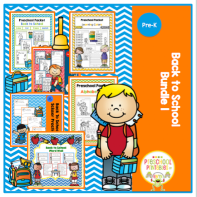 Back to School Bundle 1 *6 printables and 200 pages!* ~ Preschool ...