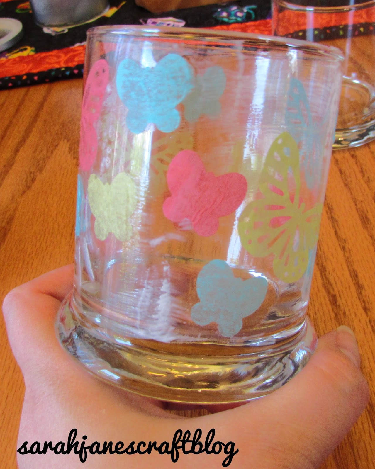 Mod Podge and Punched Tissue Paper Candle Holders