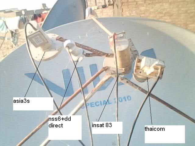 INSAT 2E/3B AT 83 E WITH 3 MORE SATELLITES IN ONE 4 FEET VIVA DISH ...