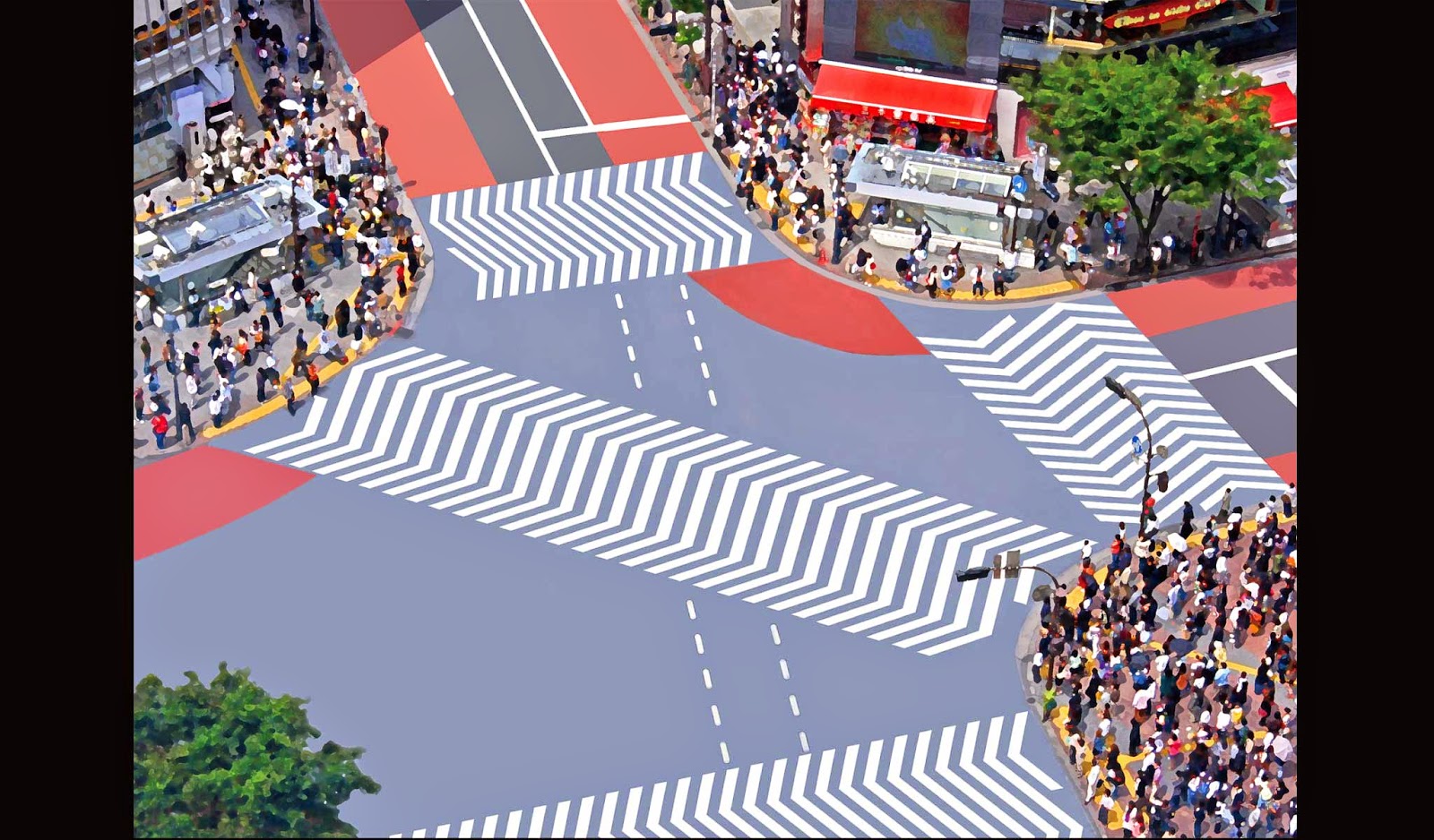 Rebuilding Place in the Urban Space: Fascinating crosswalk design makes ...