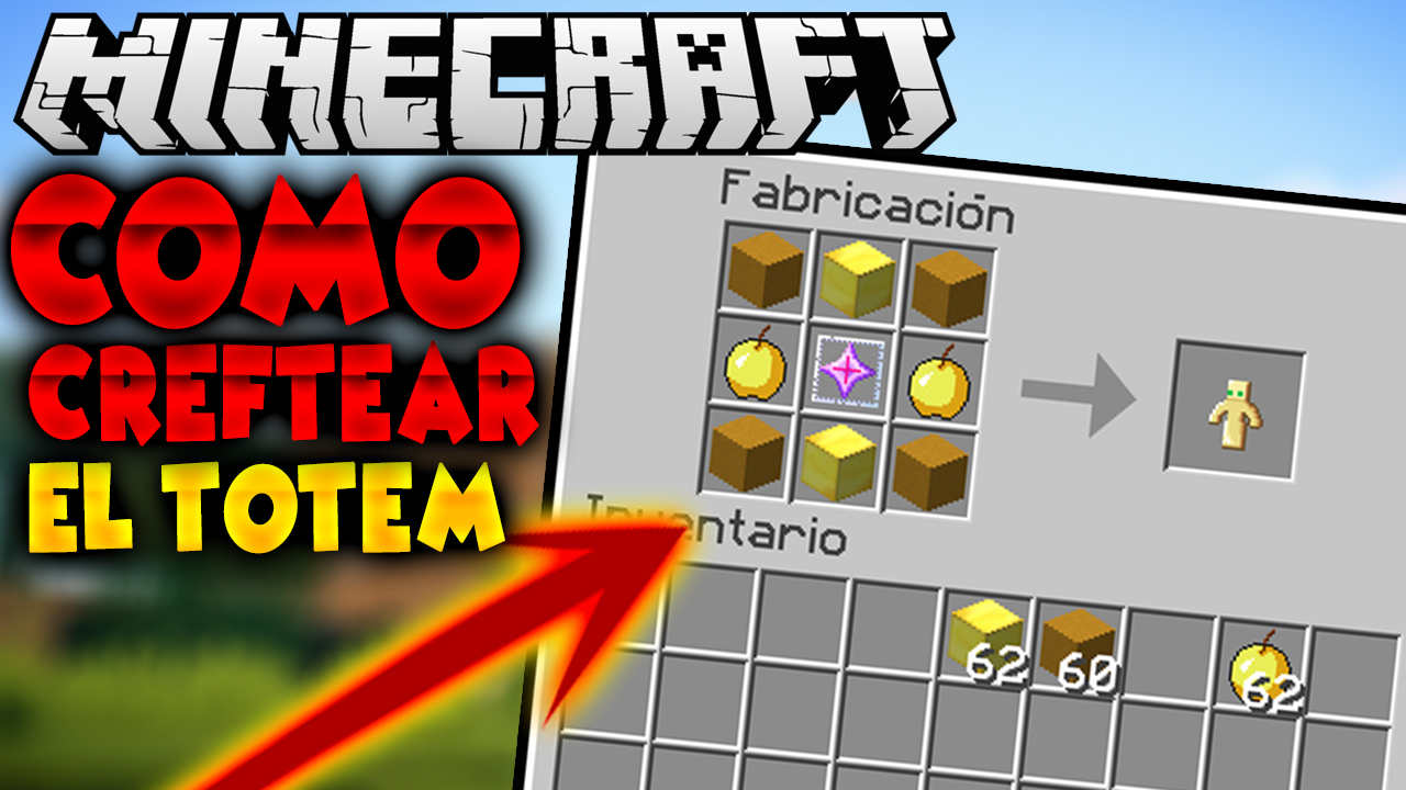 COMO CRAFTEAR EL TOTEM DE LA INMORTALIDAD EN MINECRAFT!