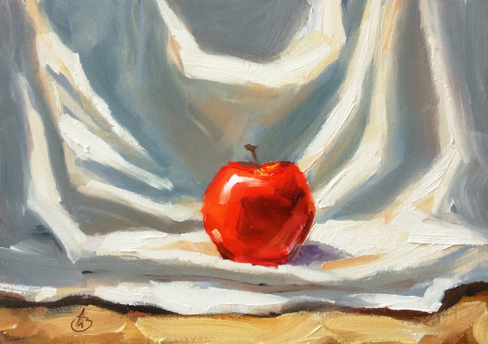 TOM BROWN FINE ART: APPLE, CONTEMPORARY STILL LIFE by TOM BROWN
