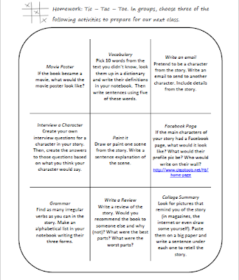 Differentiated Instruction: Think - Tac - Toe Activities